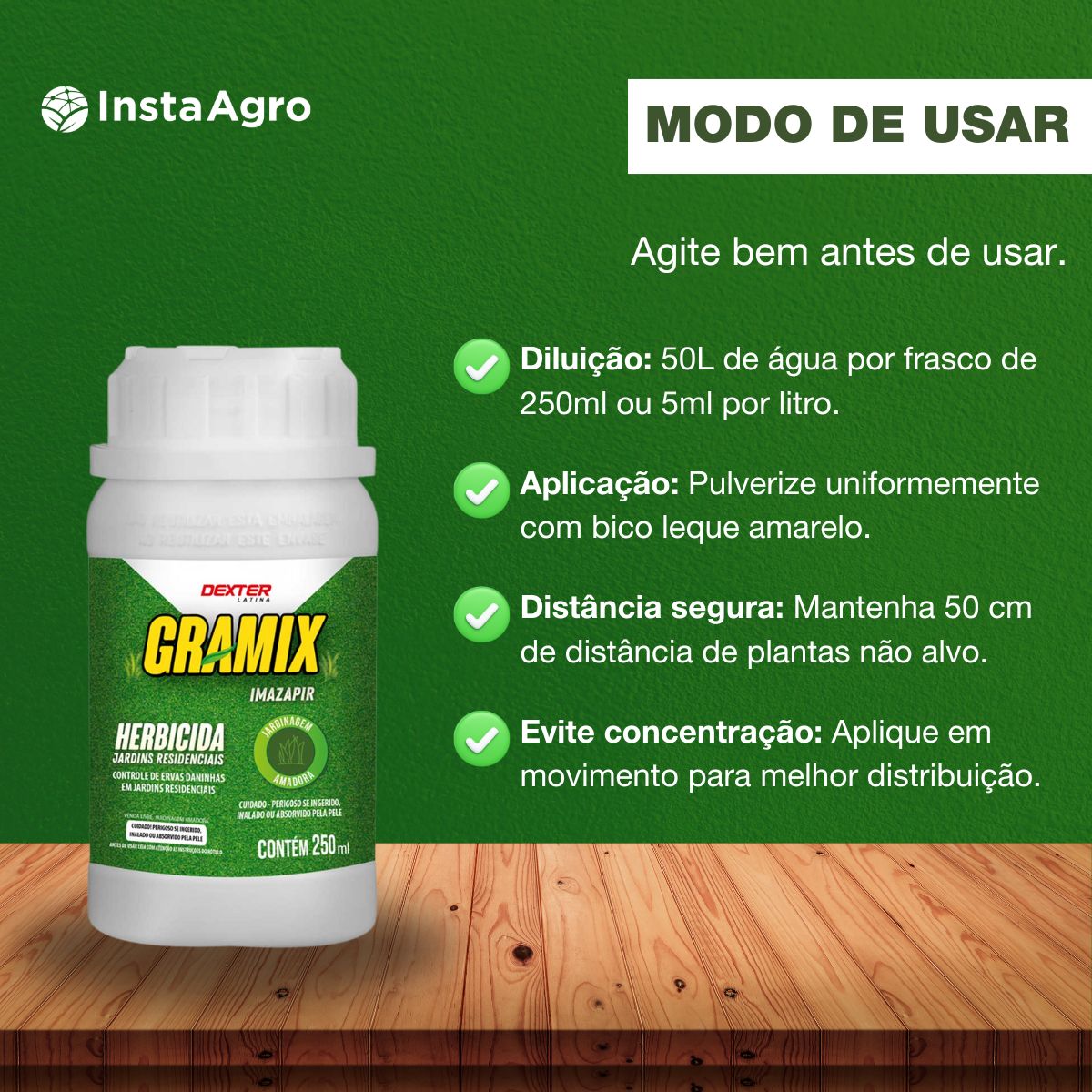 Herbicida Seletivo para Gramados Gramix 250ml - Dexter